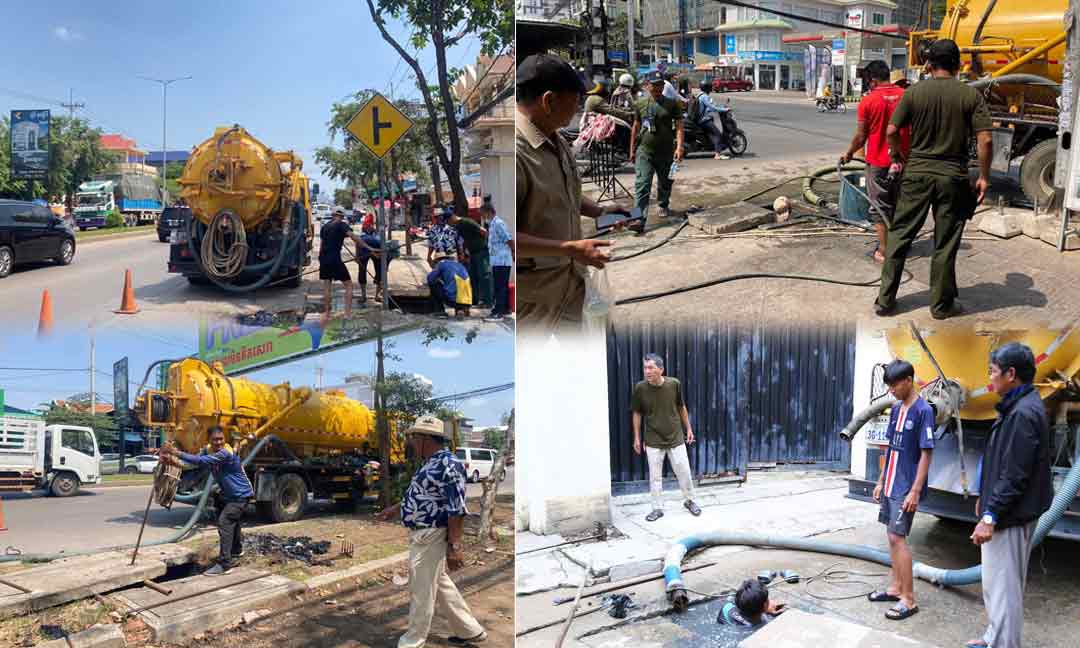 អាជ្ញាធរខណ្ឌសែនសុខ ចុះបូមស្តារអណ្ដូងលូ រំដោះទឹក តាមតំបន់ងាយជន់លិច ...