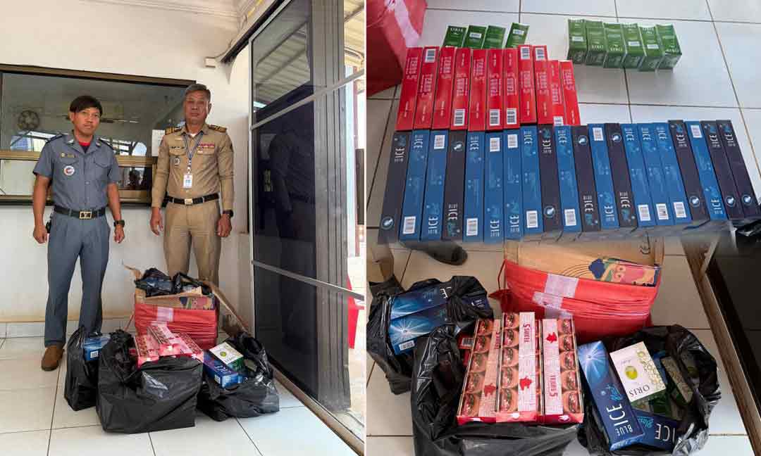 ជនមិនស្គាល់មុខ លីបារី ១០៥ សុង ឆ្លងកាត់ច្រកអន្តរជាតិភ្នំដី ...